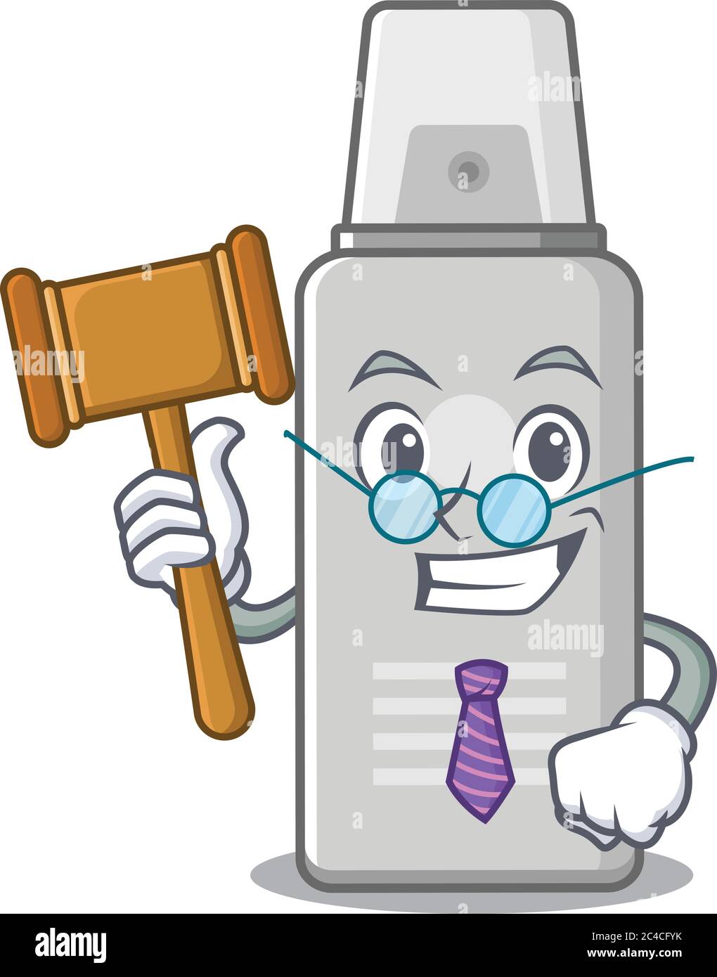 A judicious judge of shaving foam caricature concept wearing glasses ...