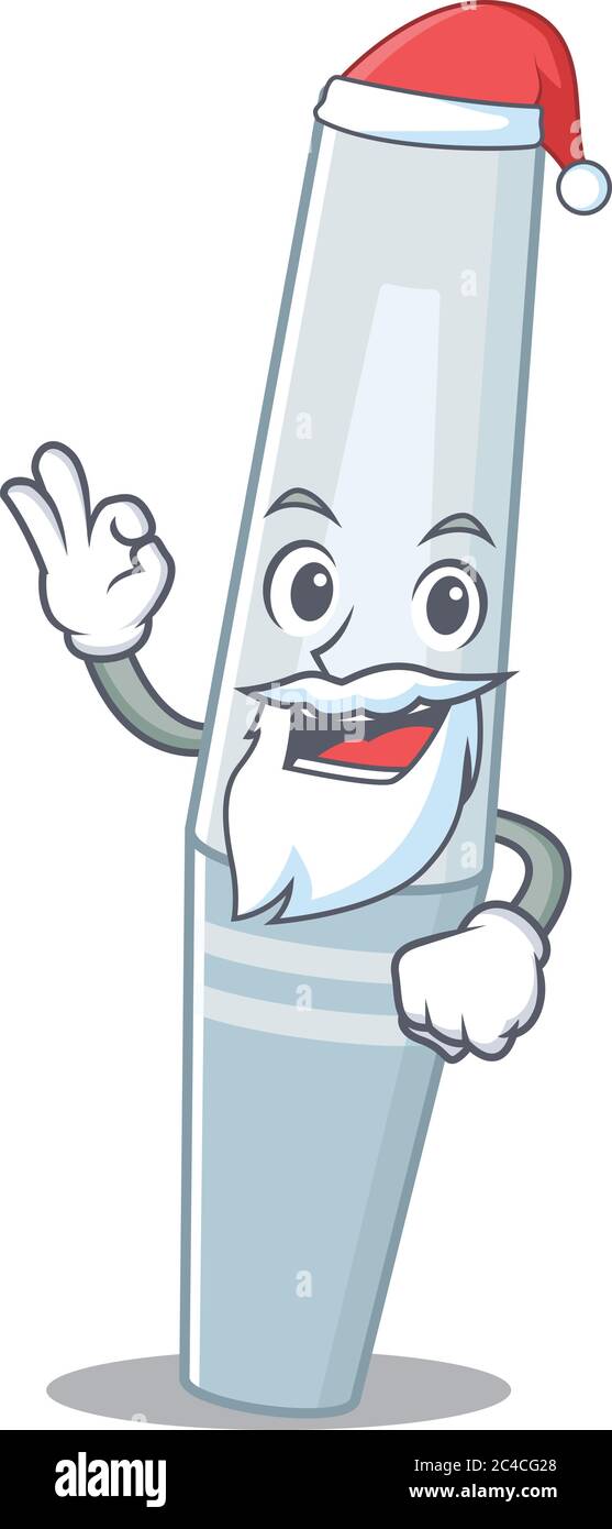 cartoon character of mascara Santa with cute ok finger Stock Vector ...