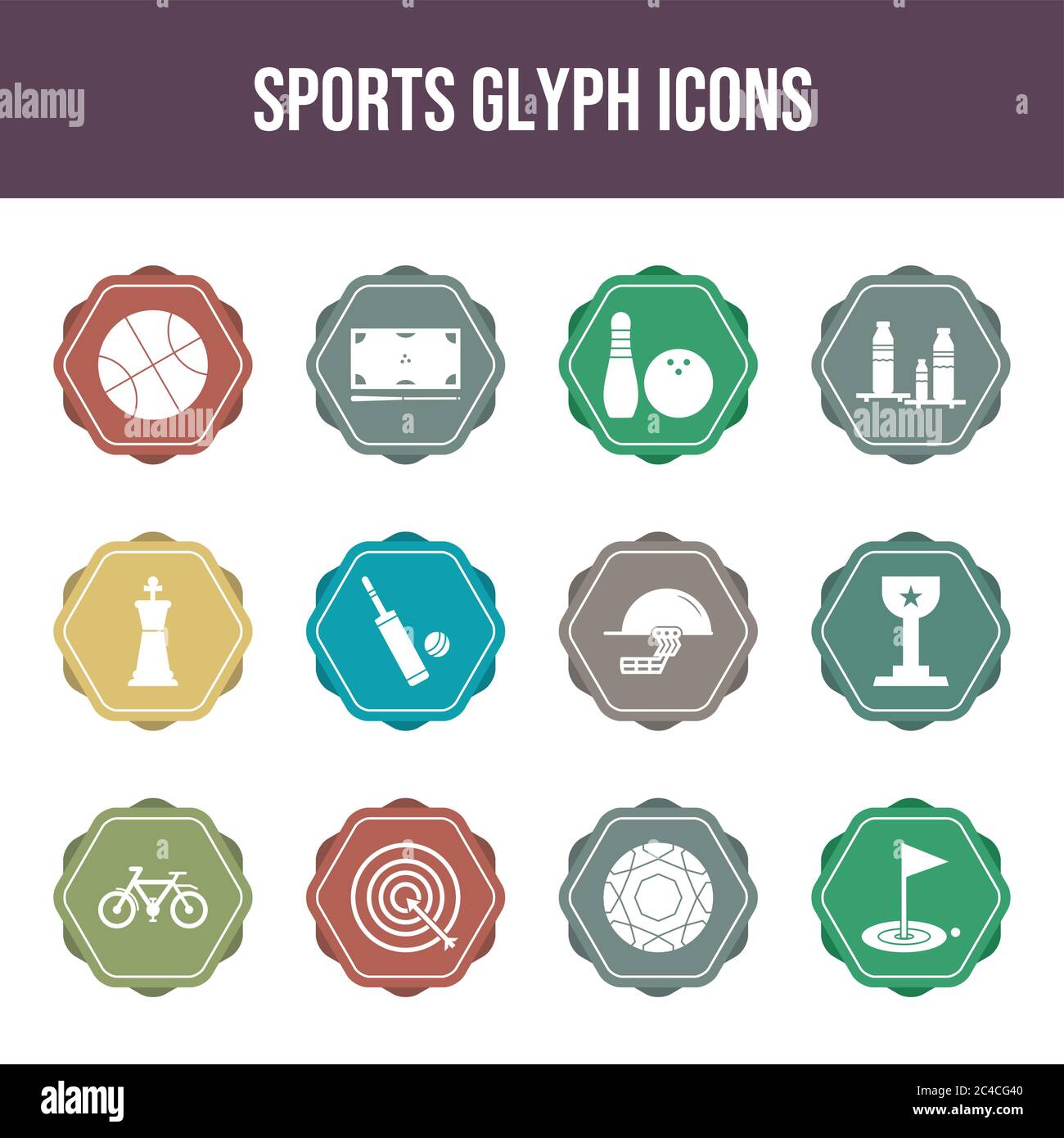 Beautiful Sports vector icon set Stock Vector Image & Art - Alamy