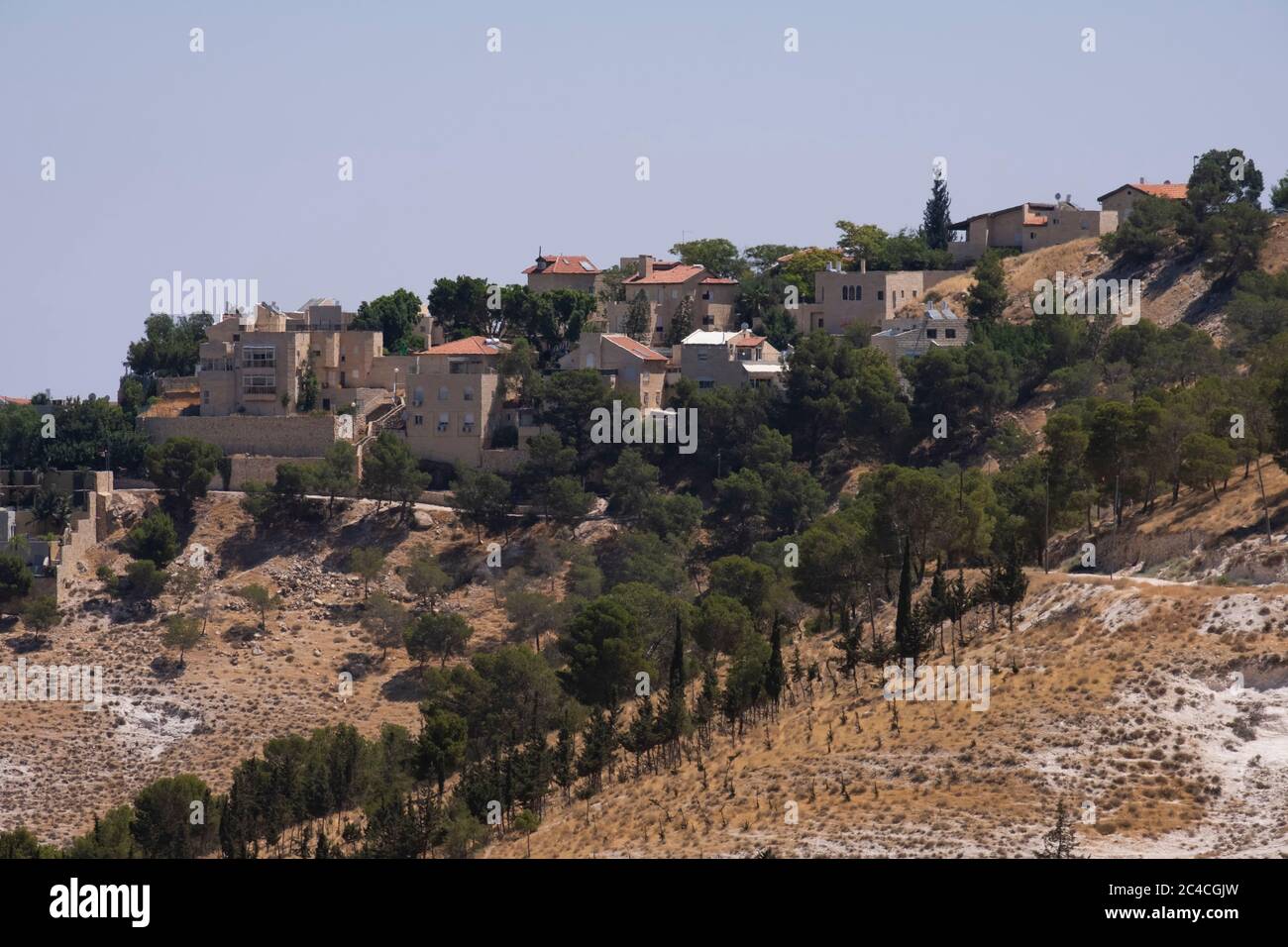 View of Maaleh Adumim or Maale Edumim an urban Israeli settlement and a ...