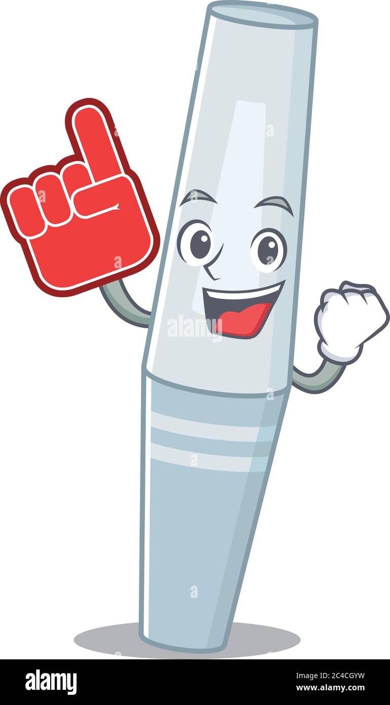 Mascara in cartoon picture design with Foam finger Stock Vector Image ...
