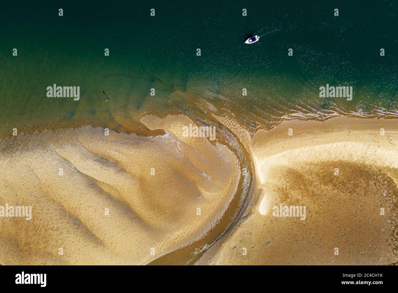 Aerial shot of beautiful Bustard Bay Stock Photo - Alamy