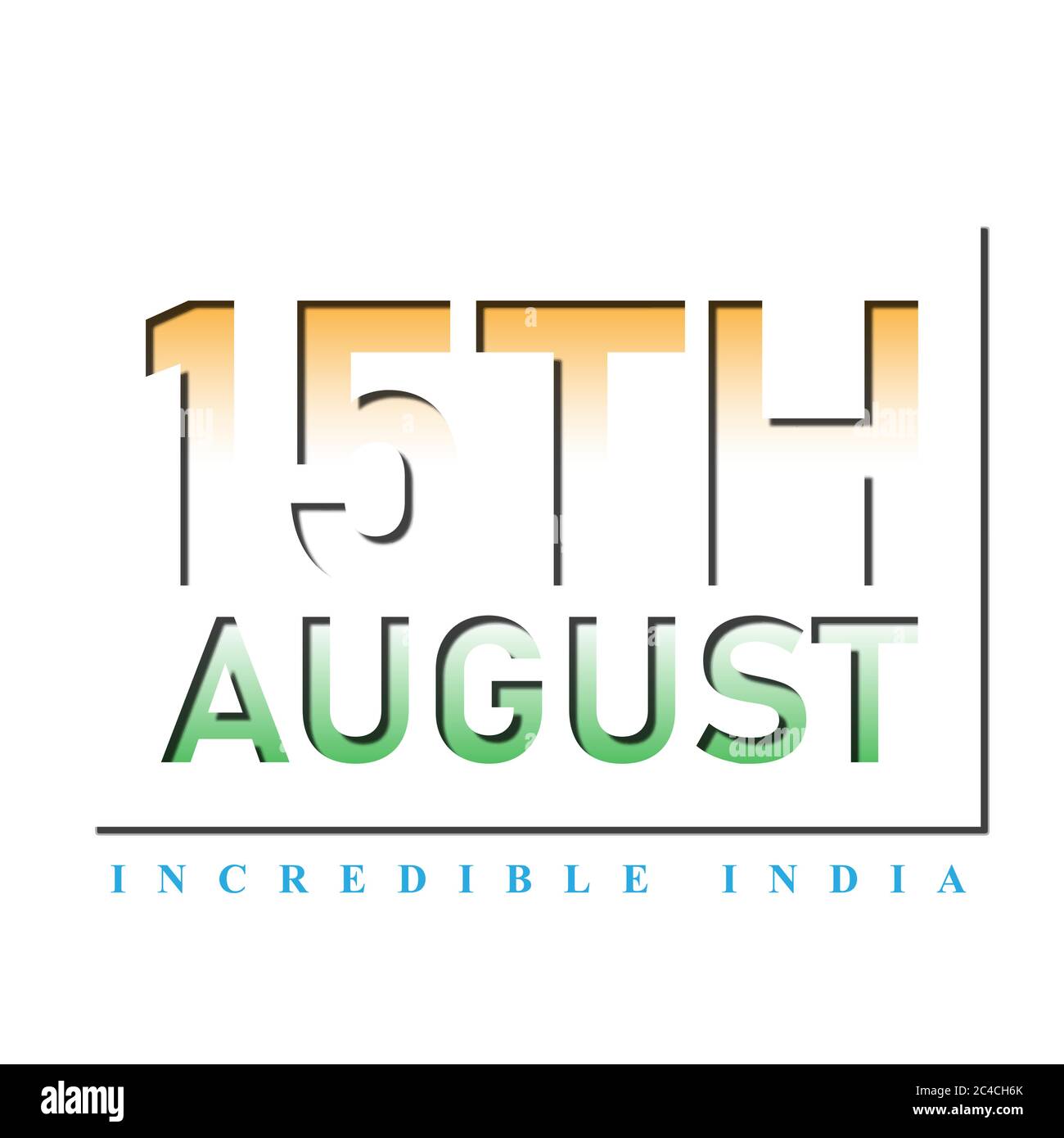 Vector Illustration saffron and green color brush background for Happy ...