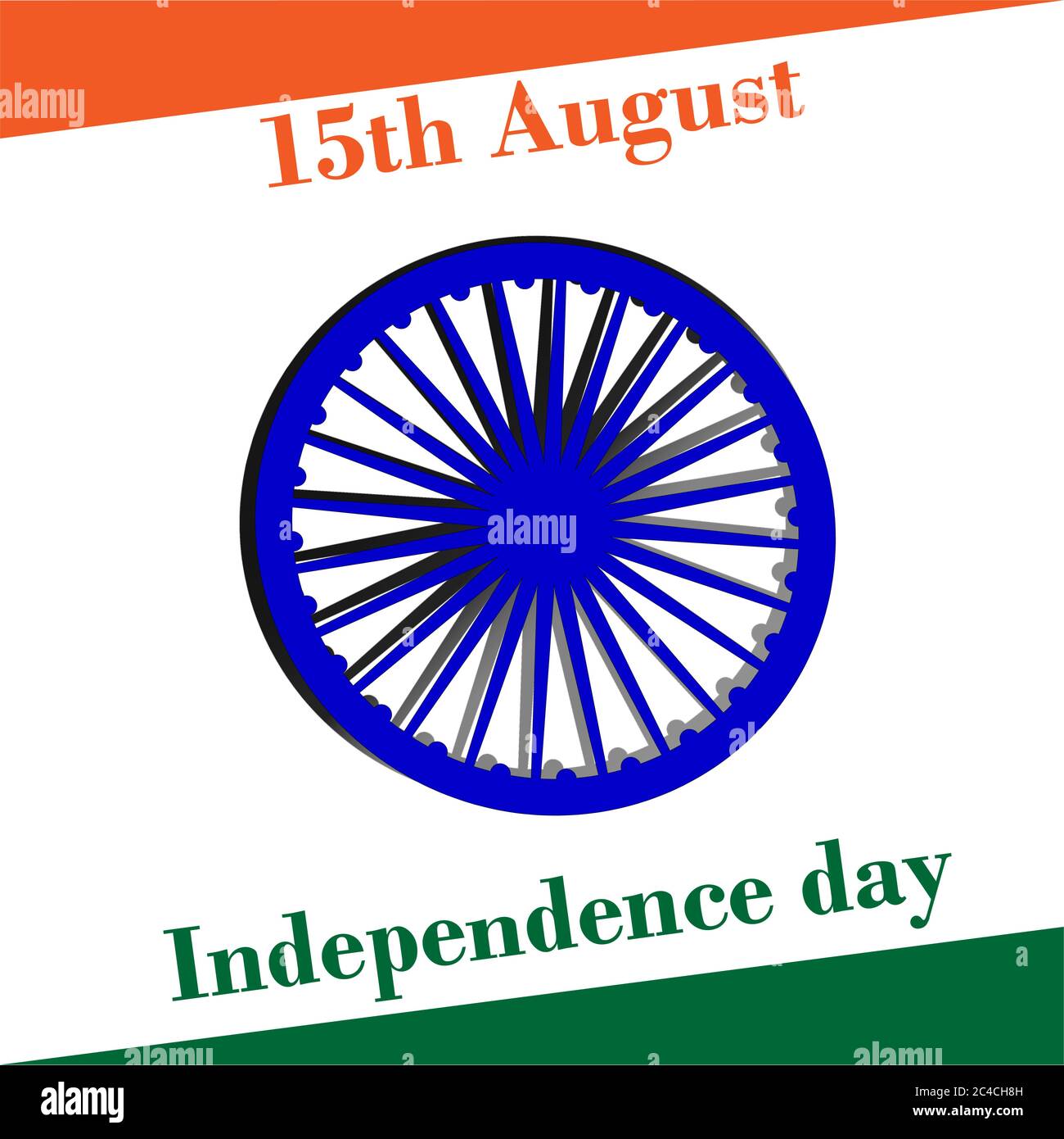 Vector Illustration saffron and green color brush background for Happy ...