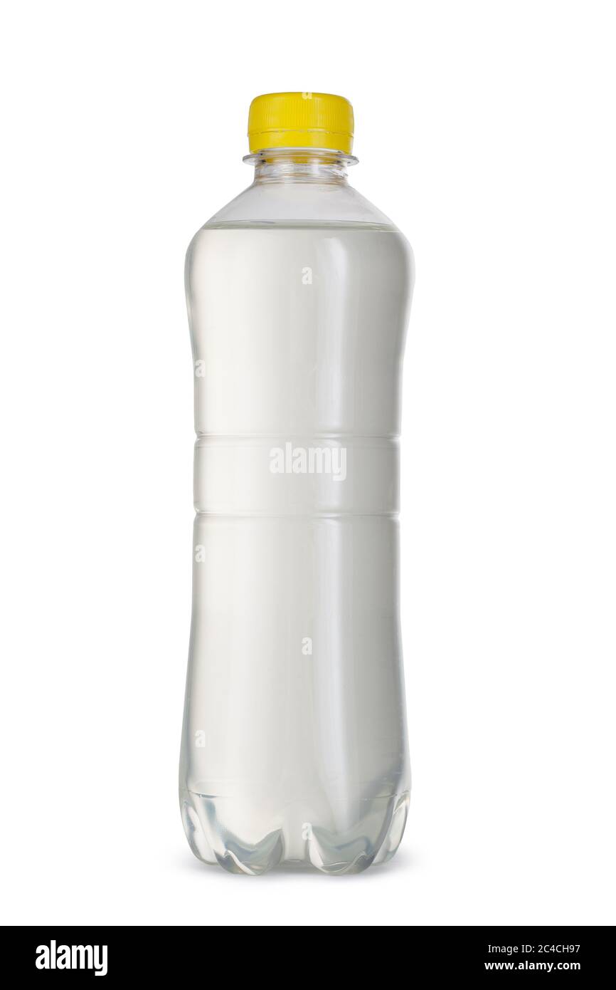 Small bottle of mineral water in plastic isolated on white Stock Photo ...