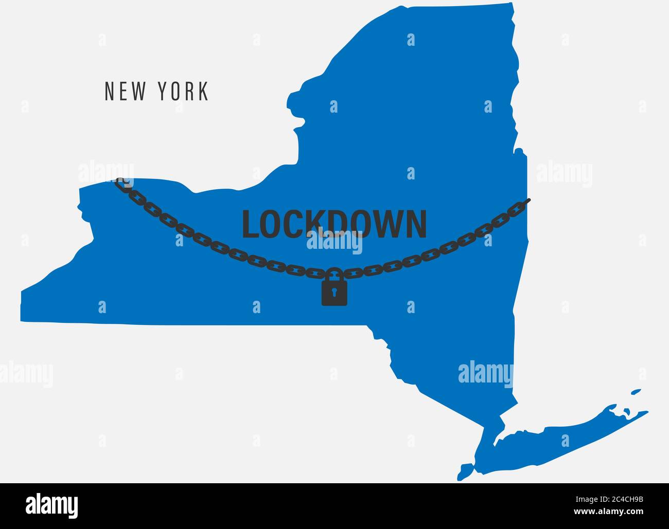 Concept Coronavirus. New York map. Vector Corona virus outbreak with ...