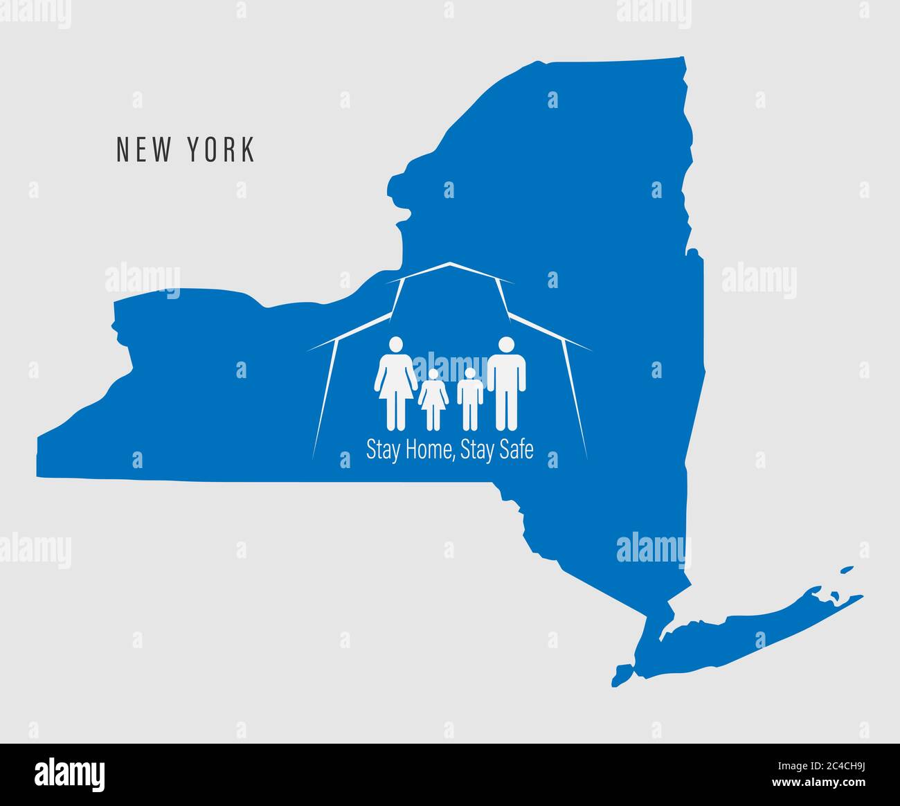 Concept Coronavirus. New York map. Vector Corona virus outbreak with ...