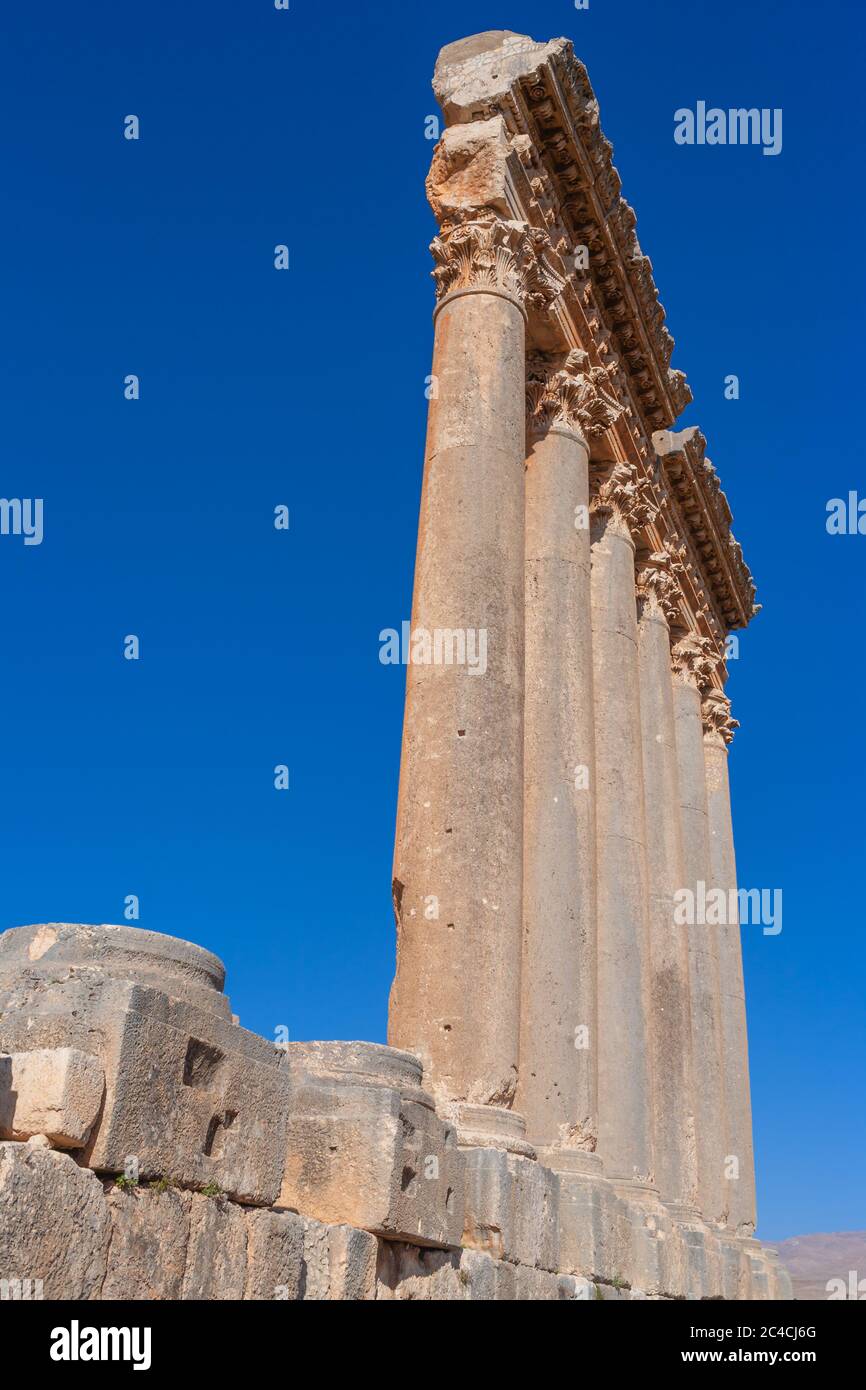 Temple of Jupiter, Baalbek, Bekaa Valley, Lebanon Stock Photo - Alamy
