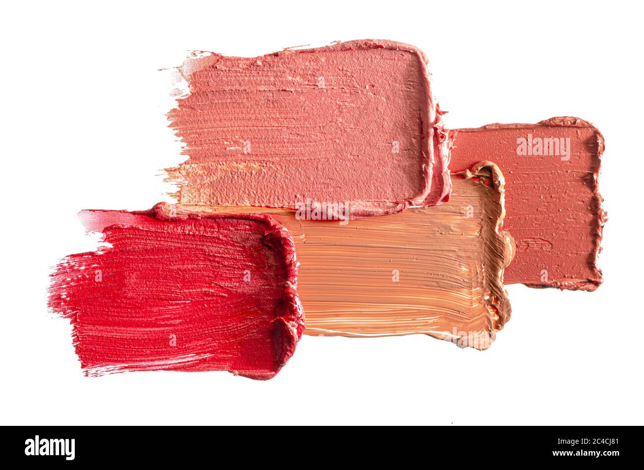 Set of lipstick stain swatches on white background Stock Photo - Alamy