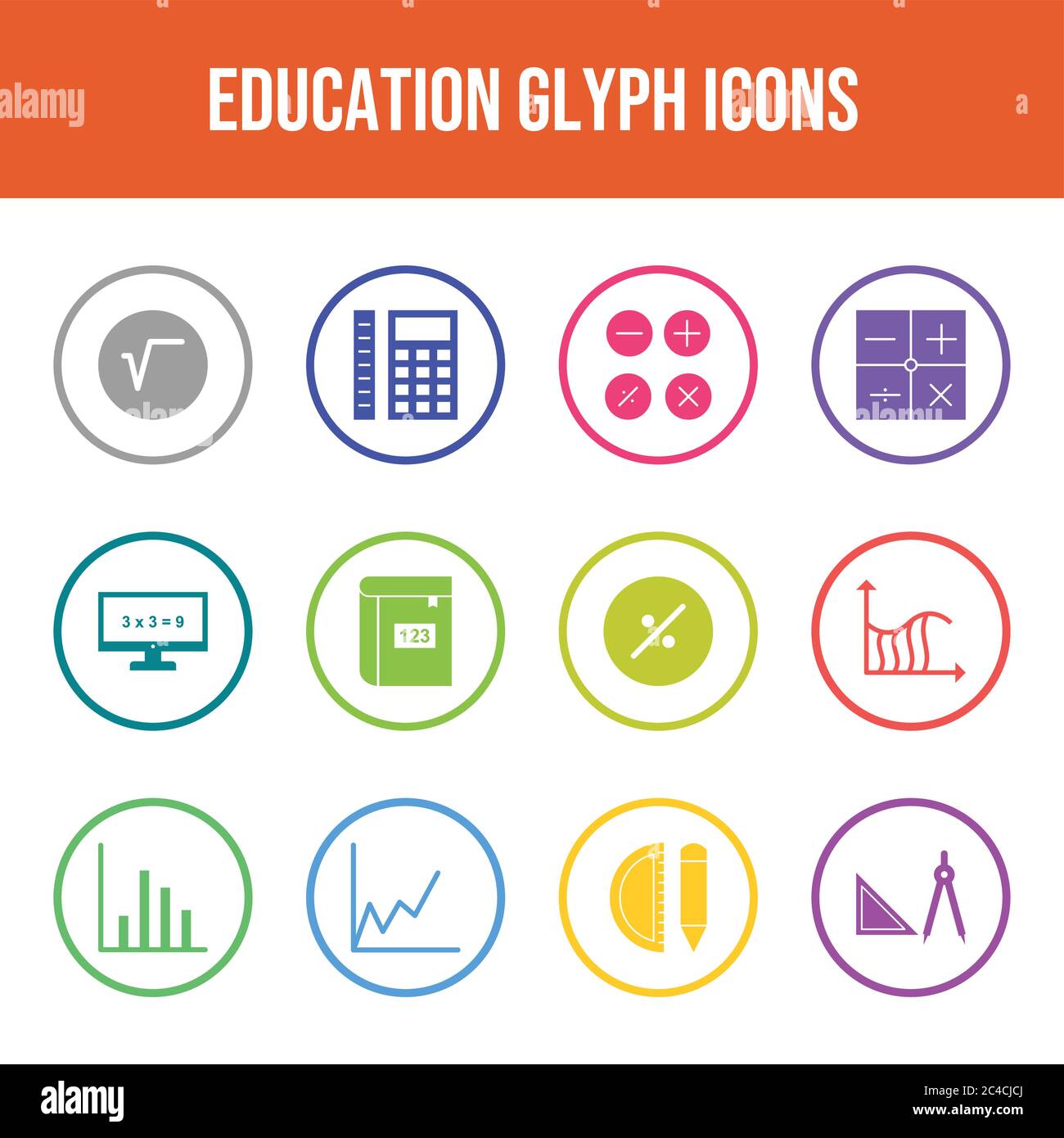 Unique Set of Education Icons Stock Vector Image & Art - Alamy