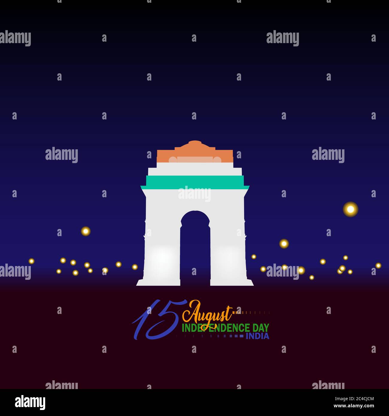 Vector Illustration saffron and green color brush background for Happy ...