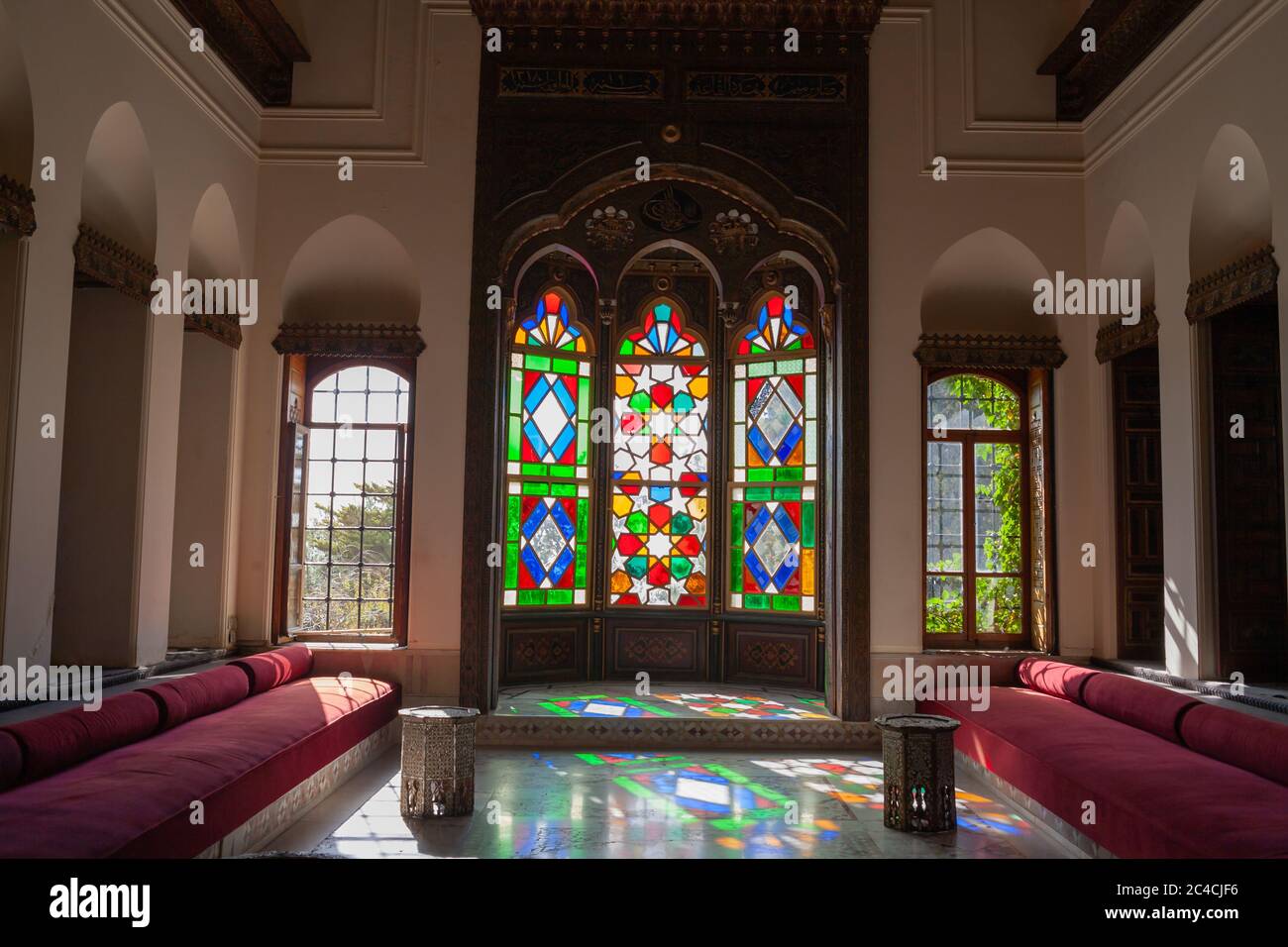 Beiteddine palace interior, Beit ed-Dine, Chouf, Lebanon Stock Photo ...