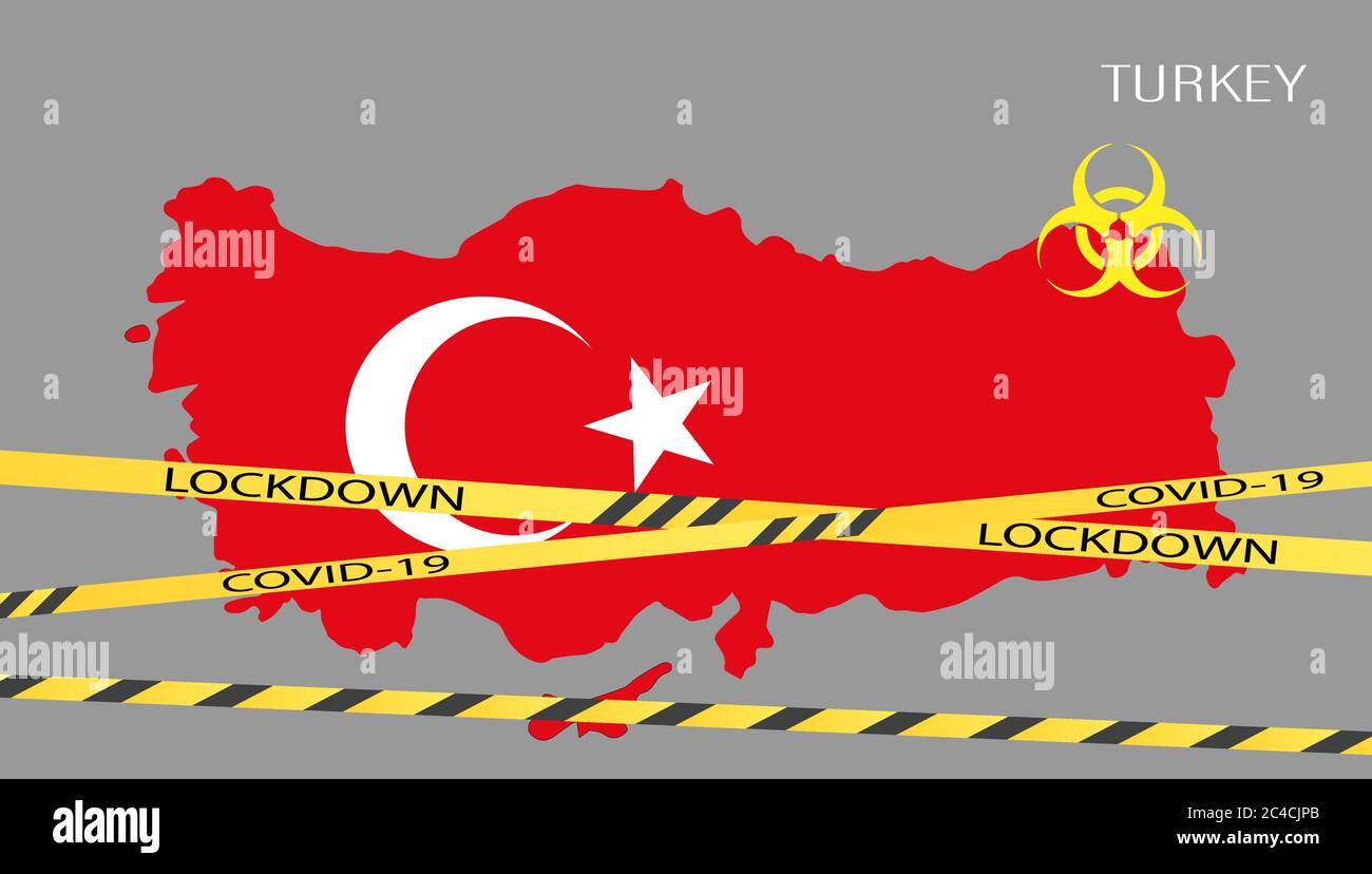 Concept Coronavirus. Turkey map. Vector Corona virus outbreak with ...
