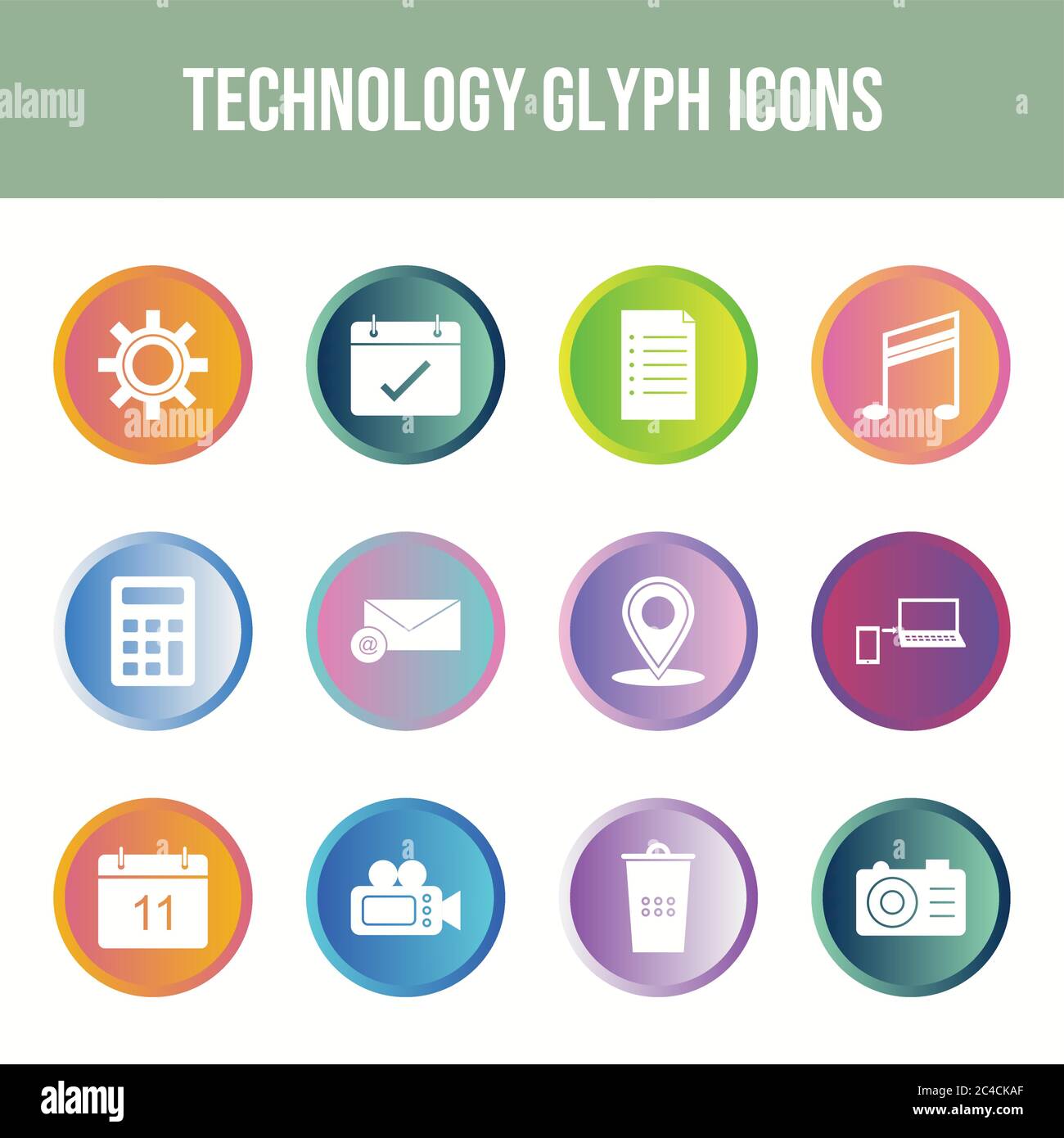 Unique Technology Line Icons Set Stock Vector Image & Art - Alamy