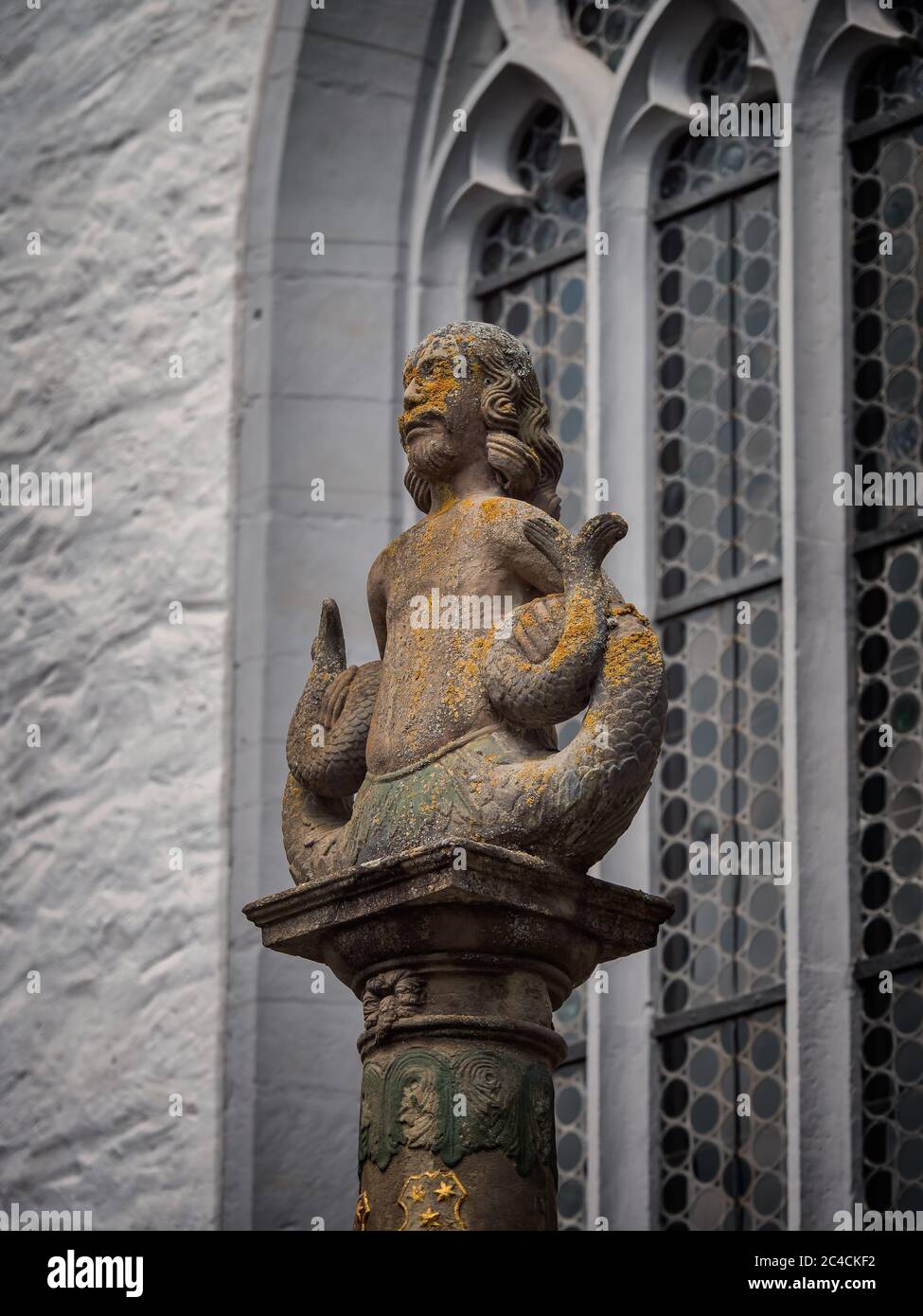 Merman statue in Rothenburg ob der Tauber, Germany Stock Photo - Alamy