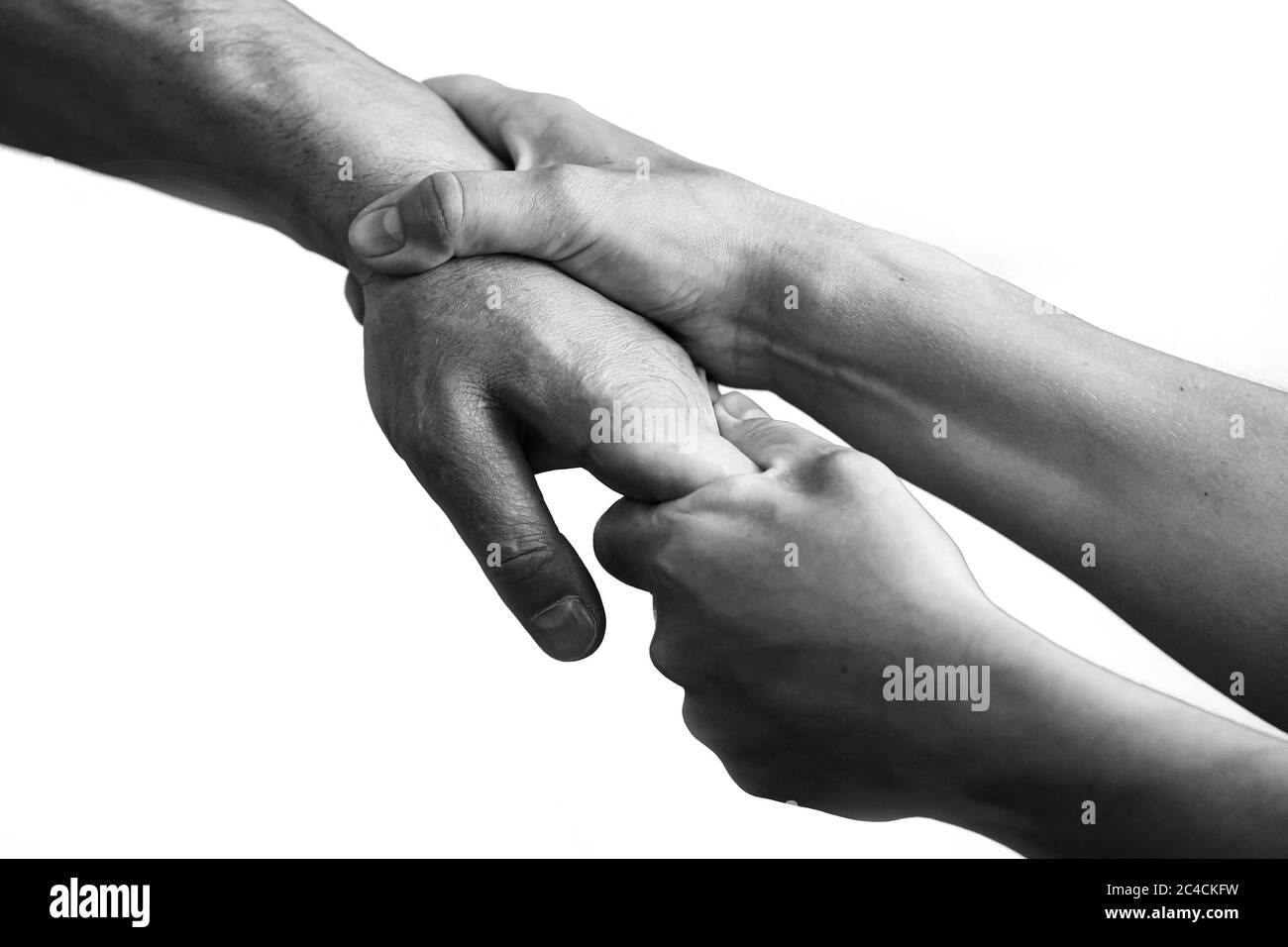 The wife holds her husband's hand, there are differences in the family ...