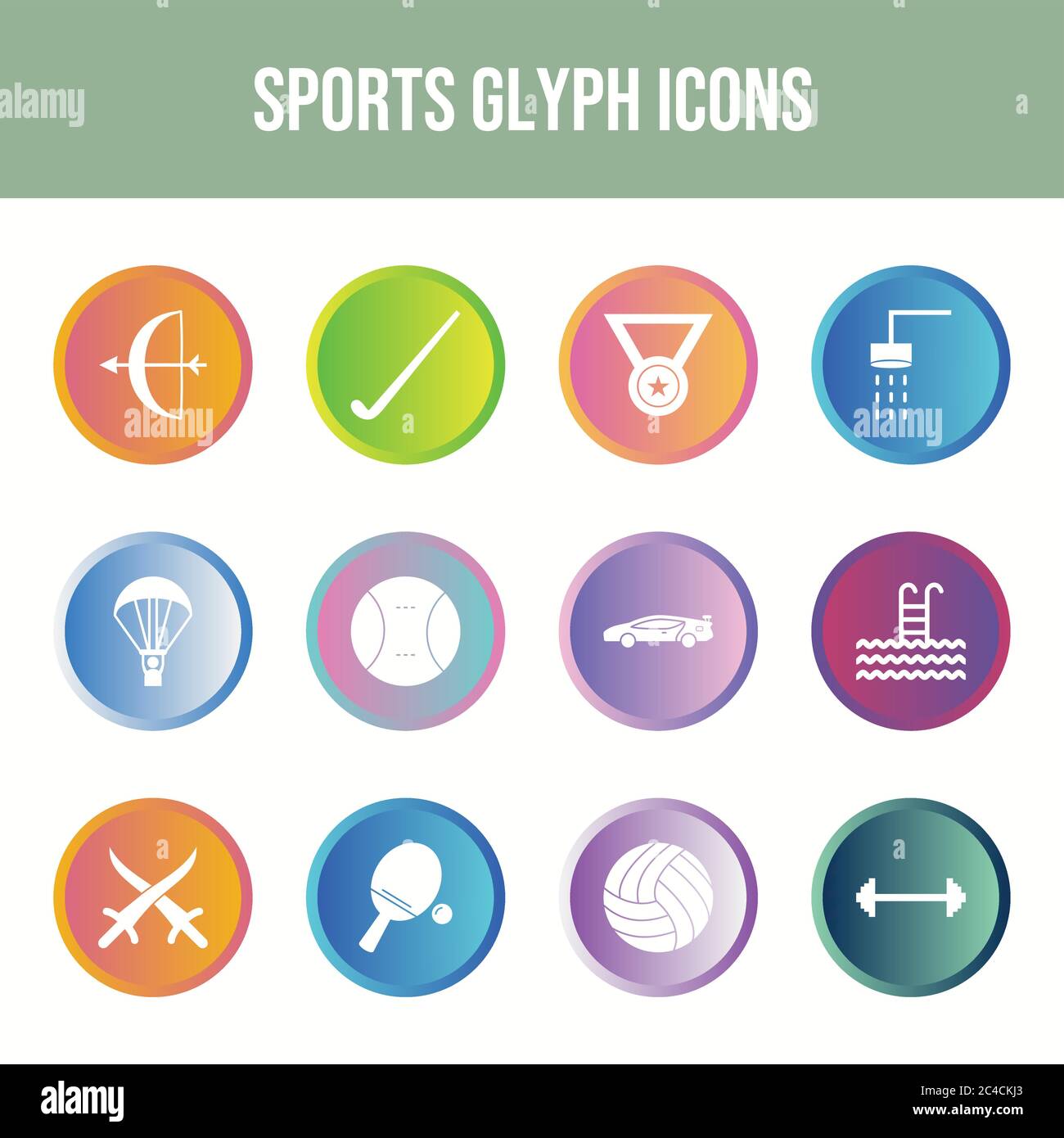 Beautiful Sports vector icon set Stock Vector Image & Art - Alamy
