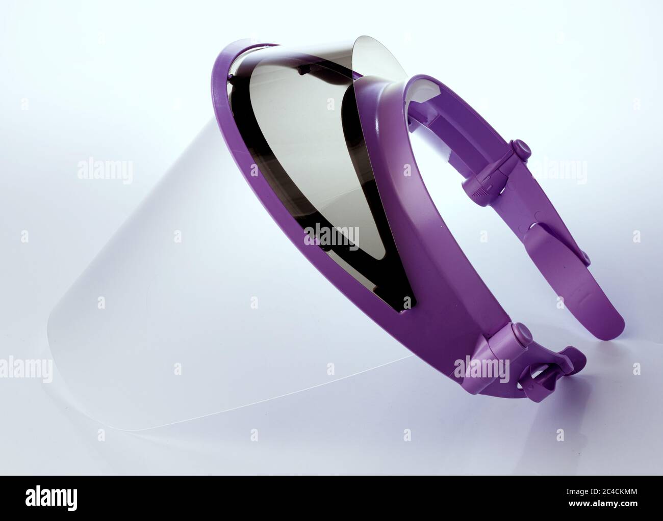 Medical visor face shield on white background Stock Photo - Alamy