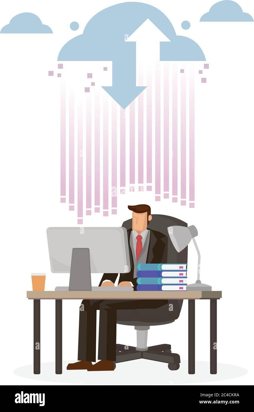 Businesspeople with Cloud Computing Concept. Cloud Computing online ...