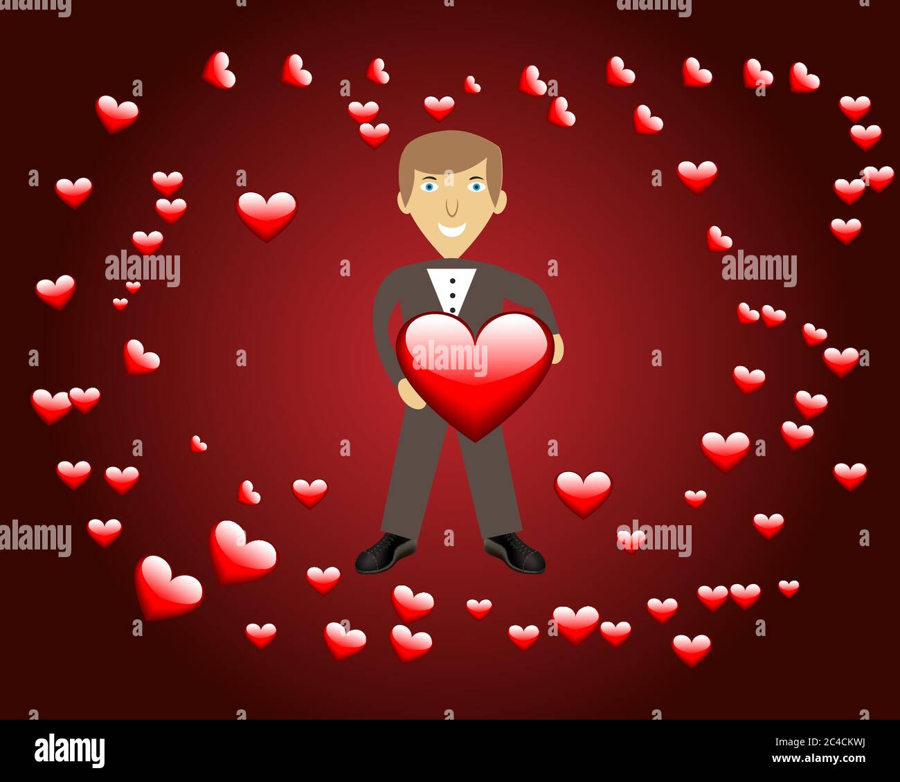 Man carrying big heart hi-res stock photography and images - Alamy