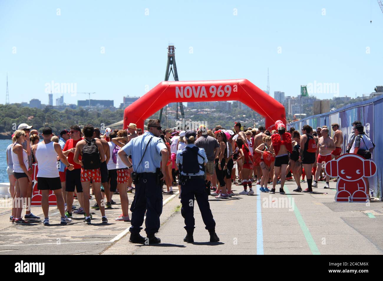 Participants assemble before the start of the Sydney Cupid’s Undie Run ...