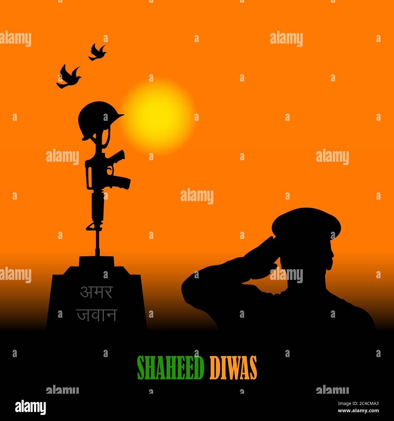 Vector Illustration of Kargil Vijay Diwas, banner or poster.Commemoration day. Martyr's Day ...