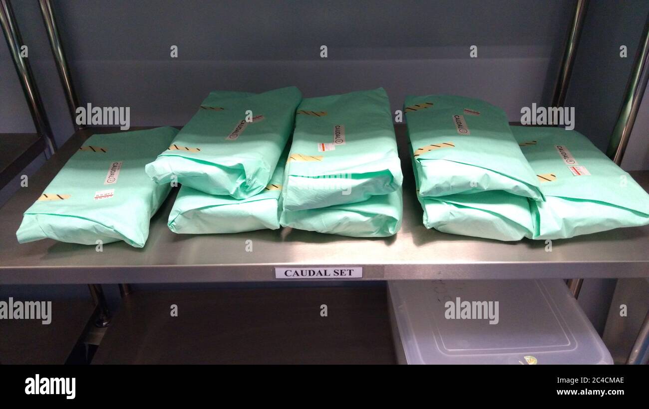 Wrapped Sterile Sets. Wrapped Sterile Instruments Stock Photo - Alamy