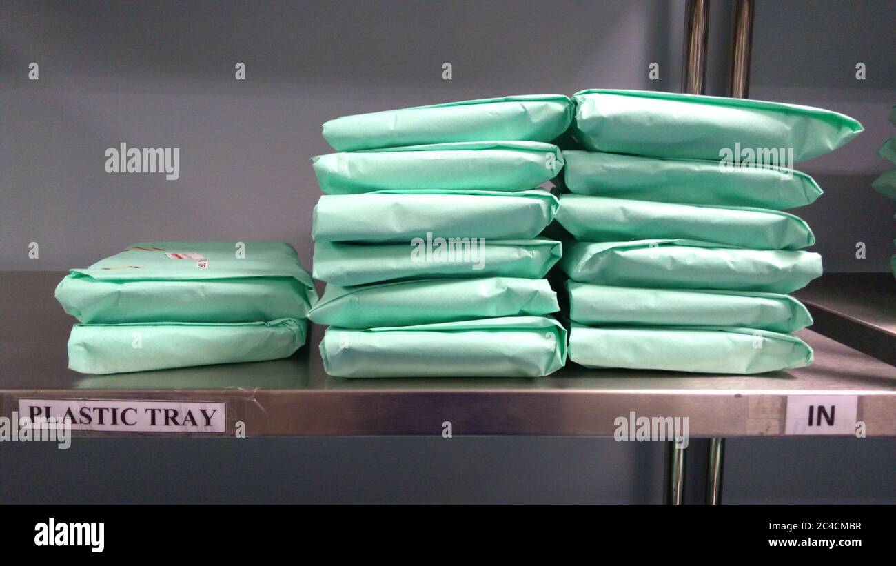 Wrapped Sterile Sets. Wrapped Sterile Instruments Stock Photo - Alamy