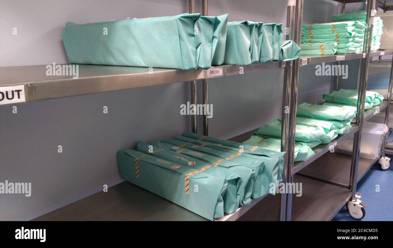 Wrapped Sterile Sets. Wrapped Sterile Instruments Stock Photo - Alamy