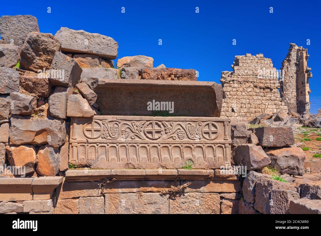 Basilica, Es-Serai, Seraya, Qanawat, Syria Stock Photo - Alamy