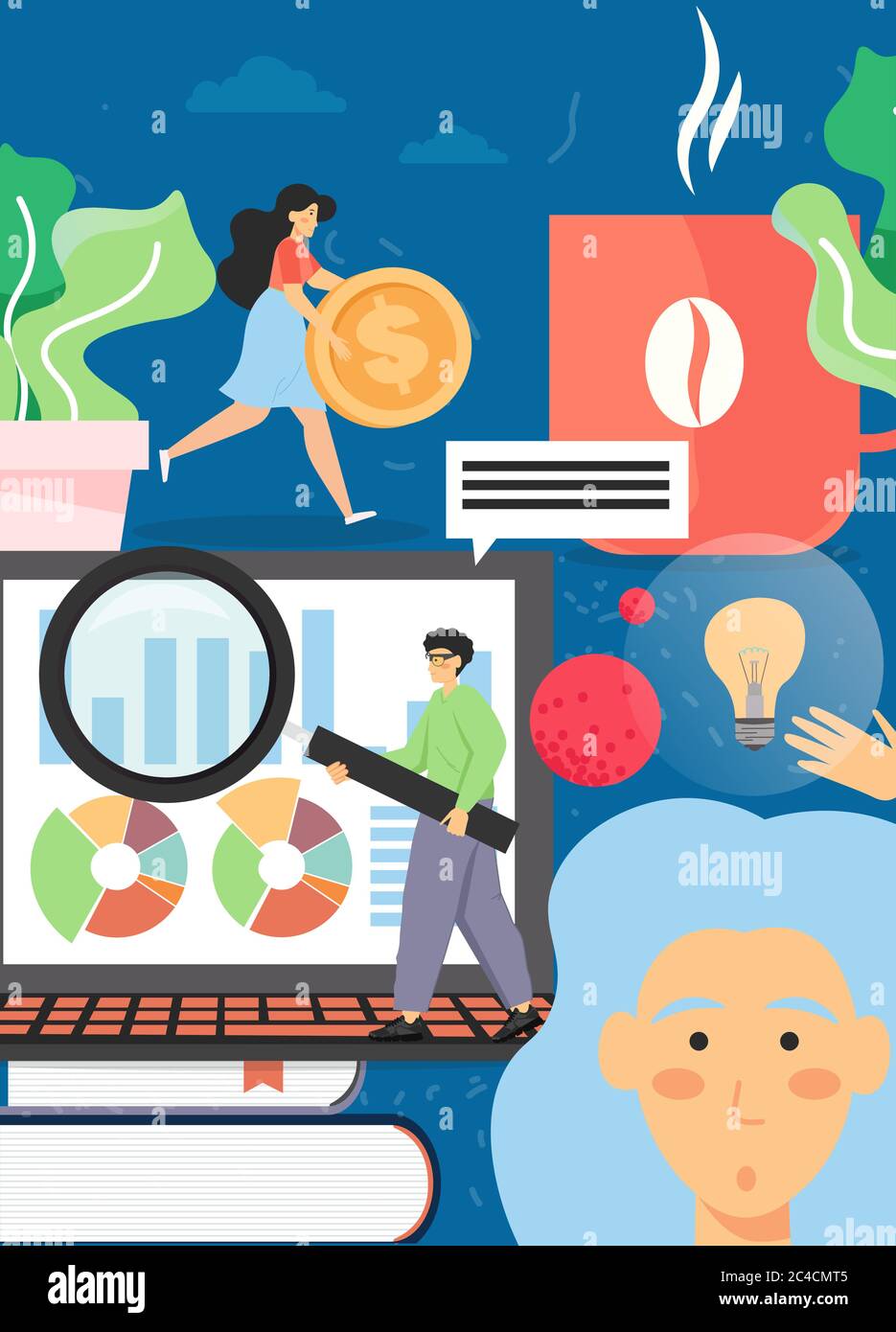 Brand idea or brand positioning vector poster banner template Stock ...