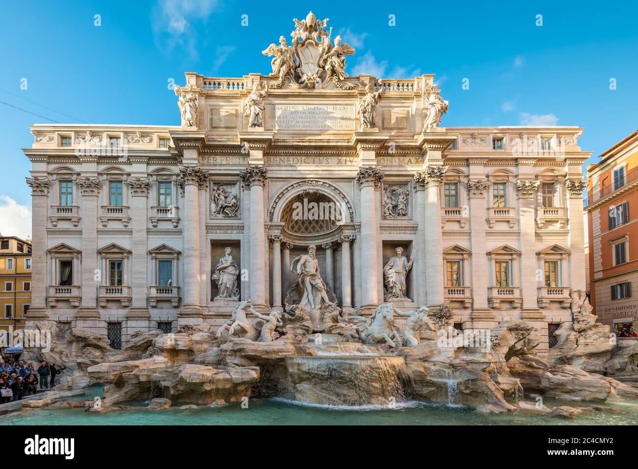 Rome, Italy - November 8, 2019: Roman architecture. The Trevi Fountain ...