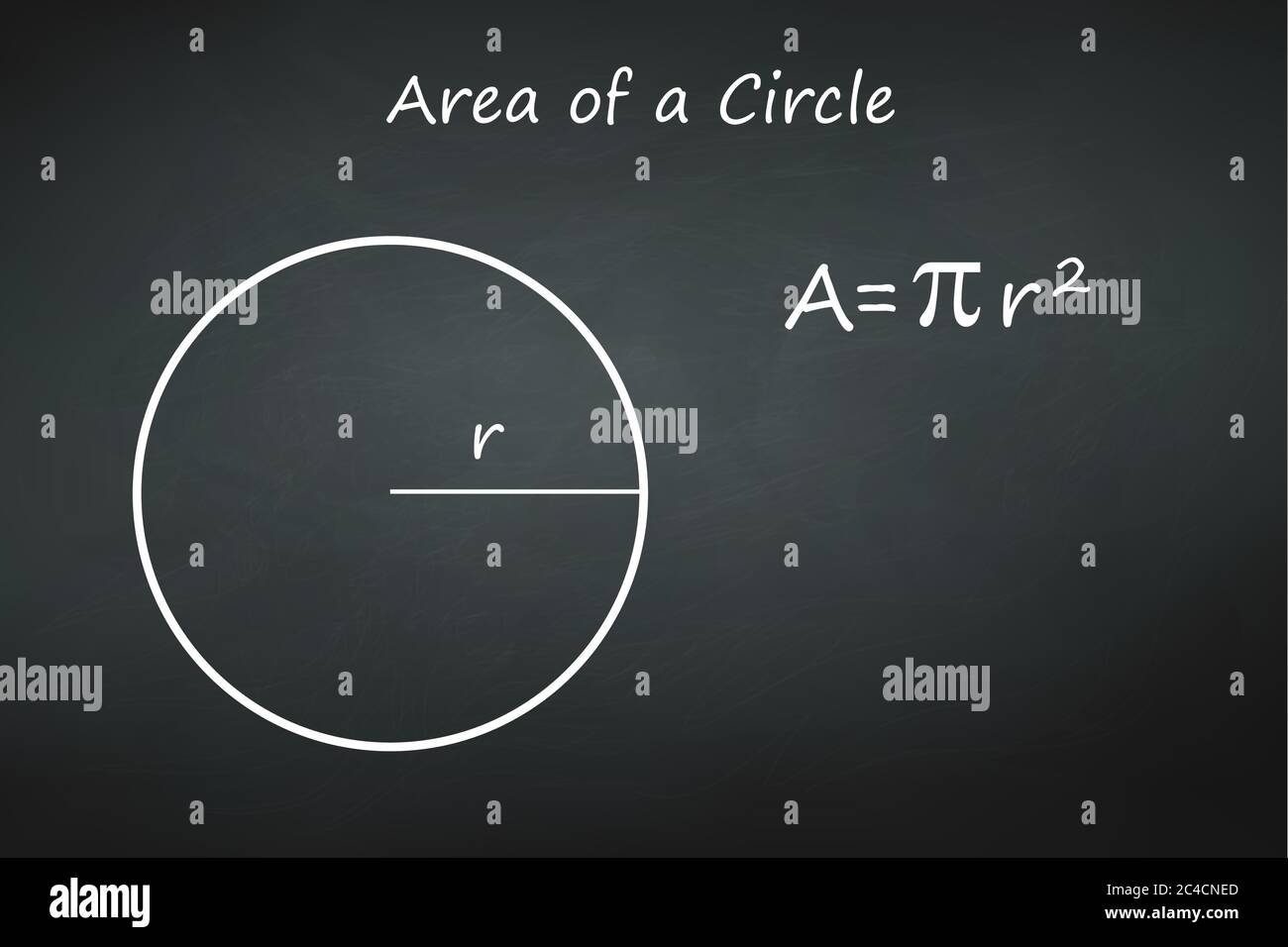 Circumference of a circle on chalkboard vector Stock Vector Image & Art ...