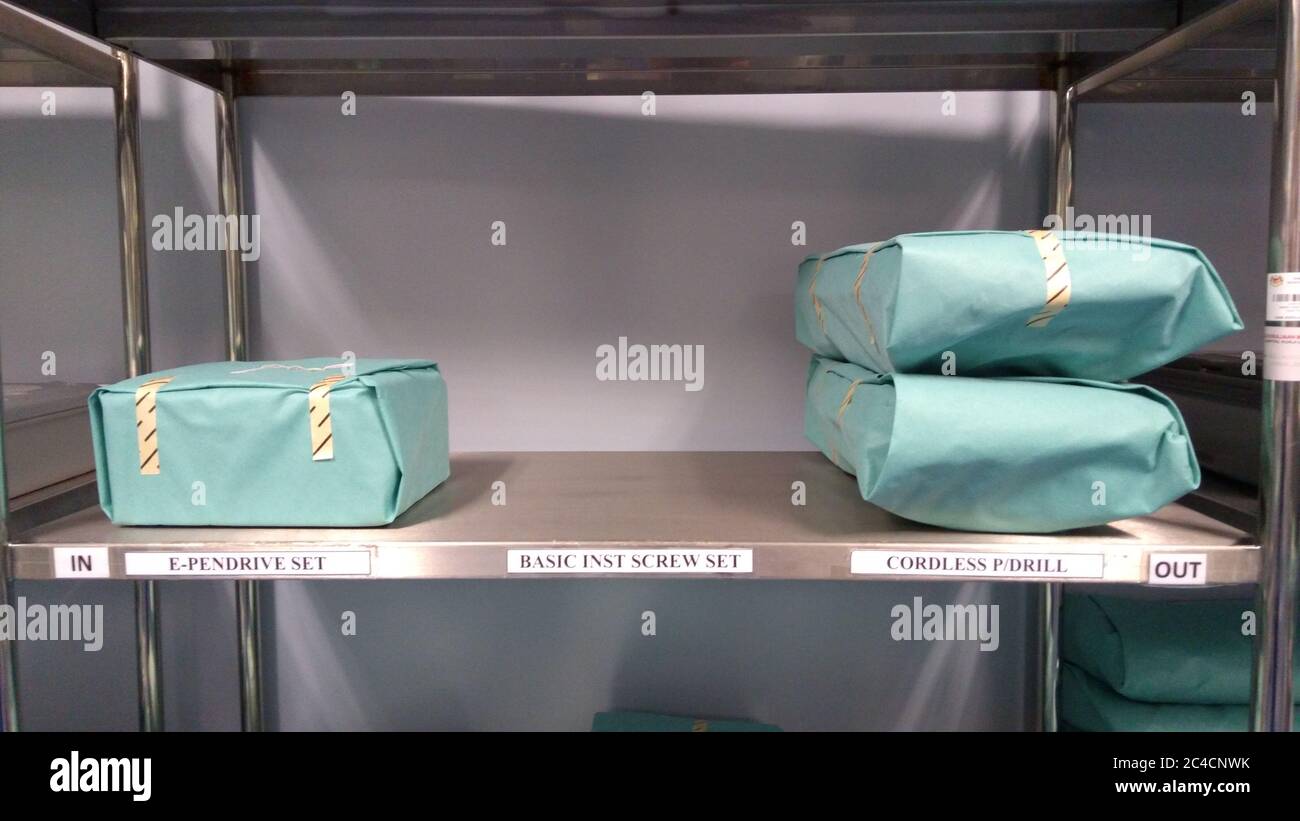 Wrapped Sterile Sets. Wrapped Sterile Instruments Stock Photo - Alamy