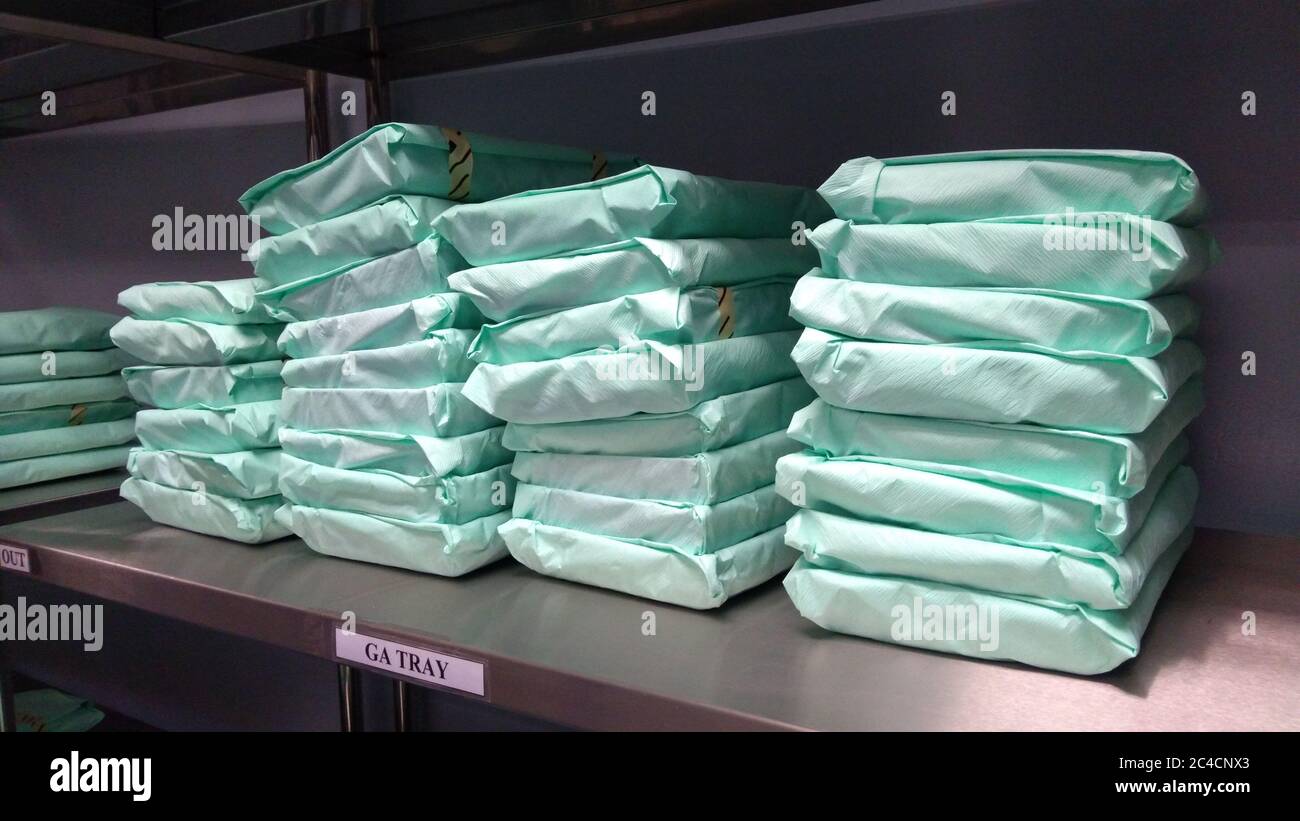 Wrapped Sterile Sets. Wrapped Sterile Instruments Stock Photo - Alamy