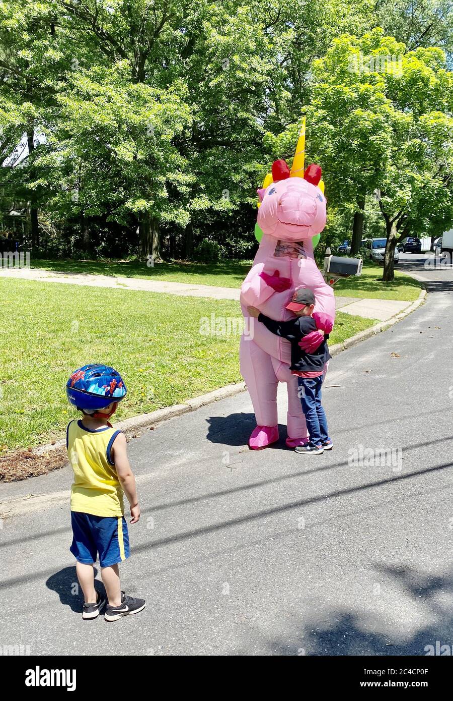 A New Jersey grandmother had a novel way of greeting her grandchildren ...