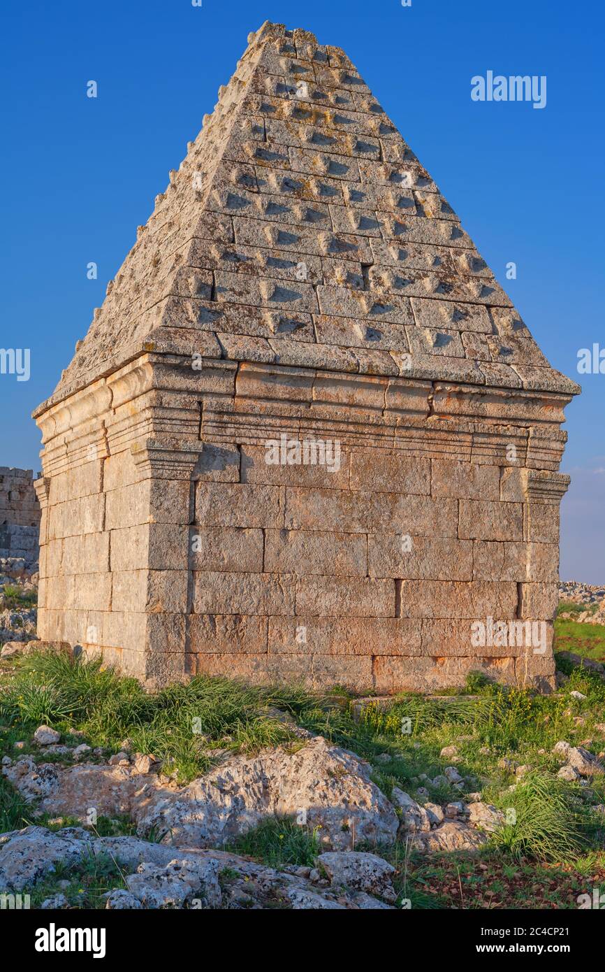 Pyramidal tomb, Bara, al-Bara, Syria Stock Photo - Alamy