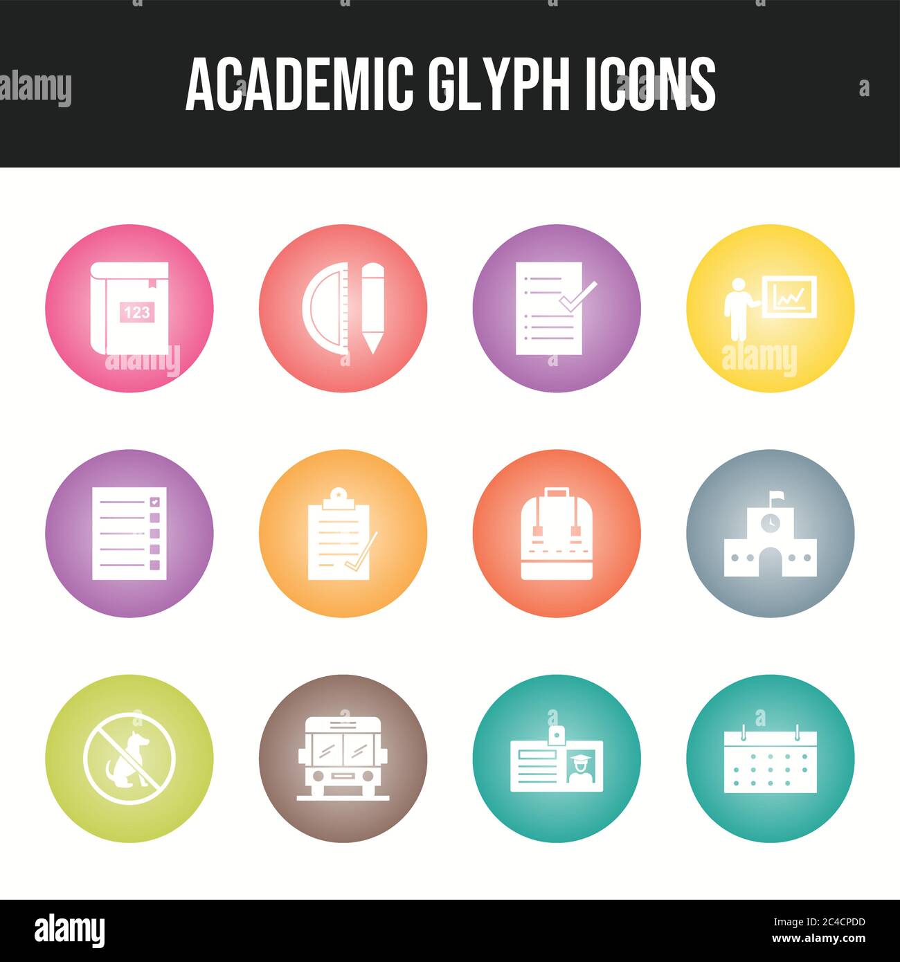 Beautiful Academic vector icon set Stock Vector Image & Art - Alamy