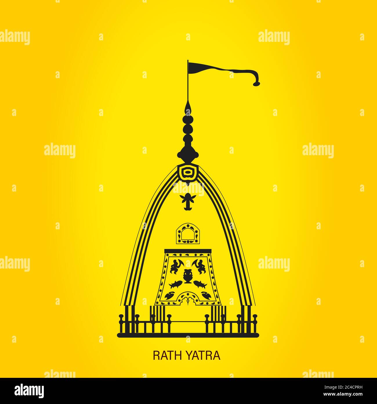 Vector Illustration of Ratha Yatra of Lord Jagannath is also known as ...