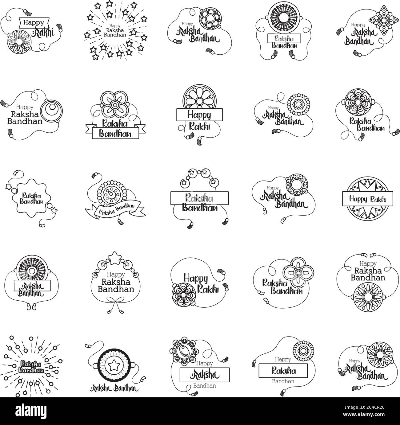 Rakhi greeting Black and White Stock Photos & Images - Alamy