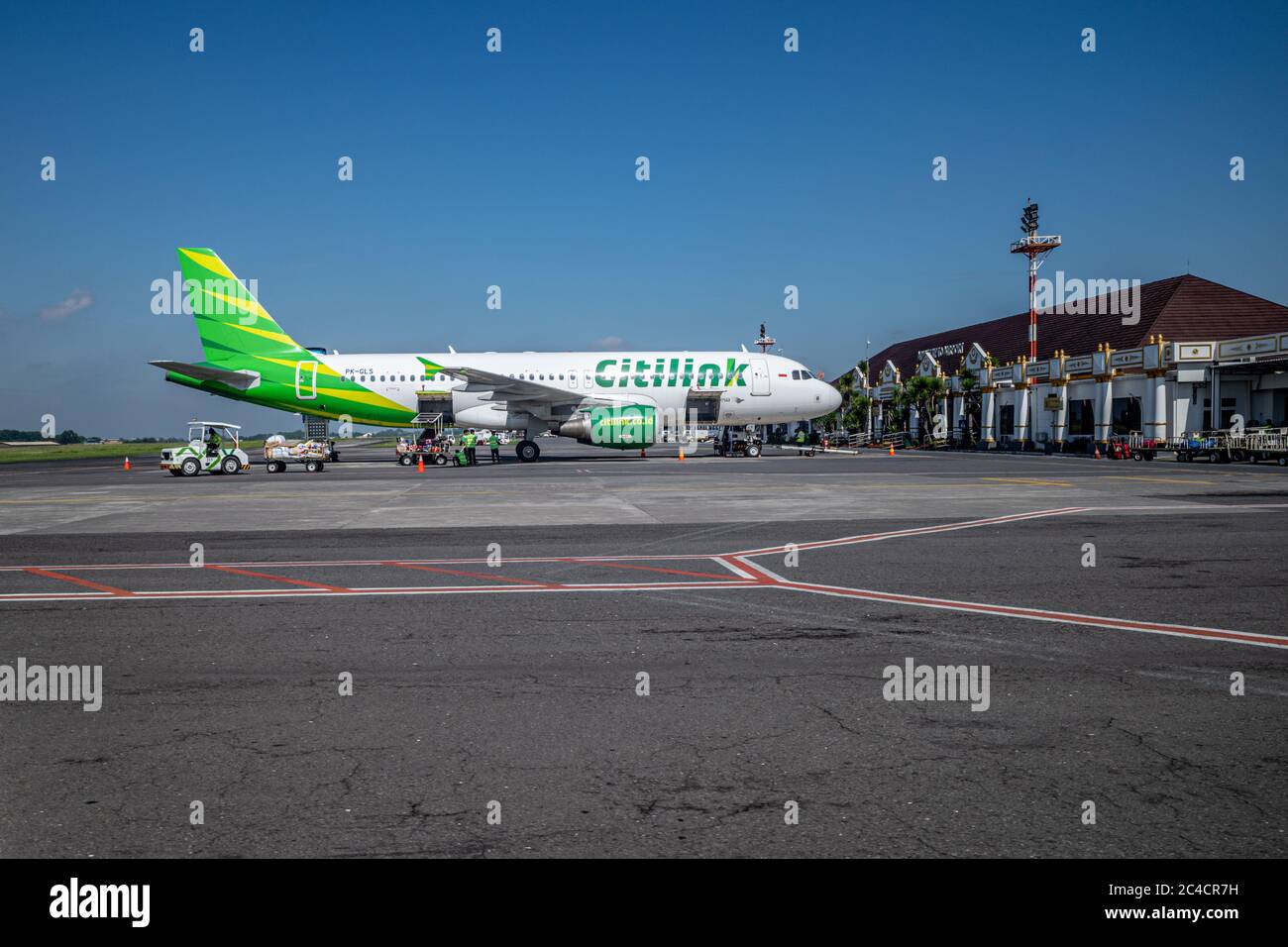 YOGYJAKARTA, INDONESIA-MARCH 25, 2020: A Citilink flight awaits ...