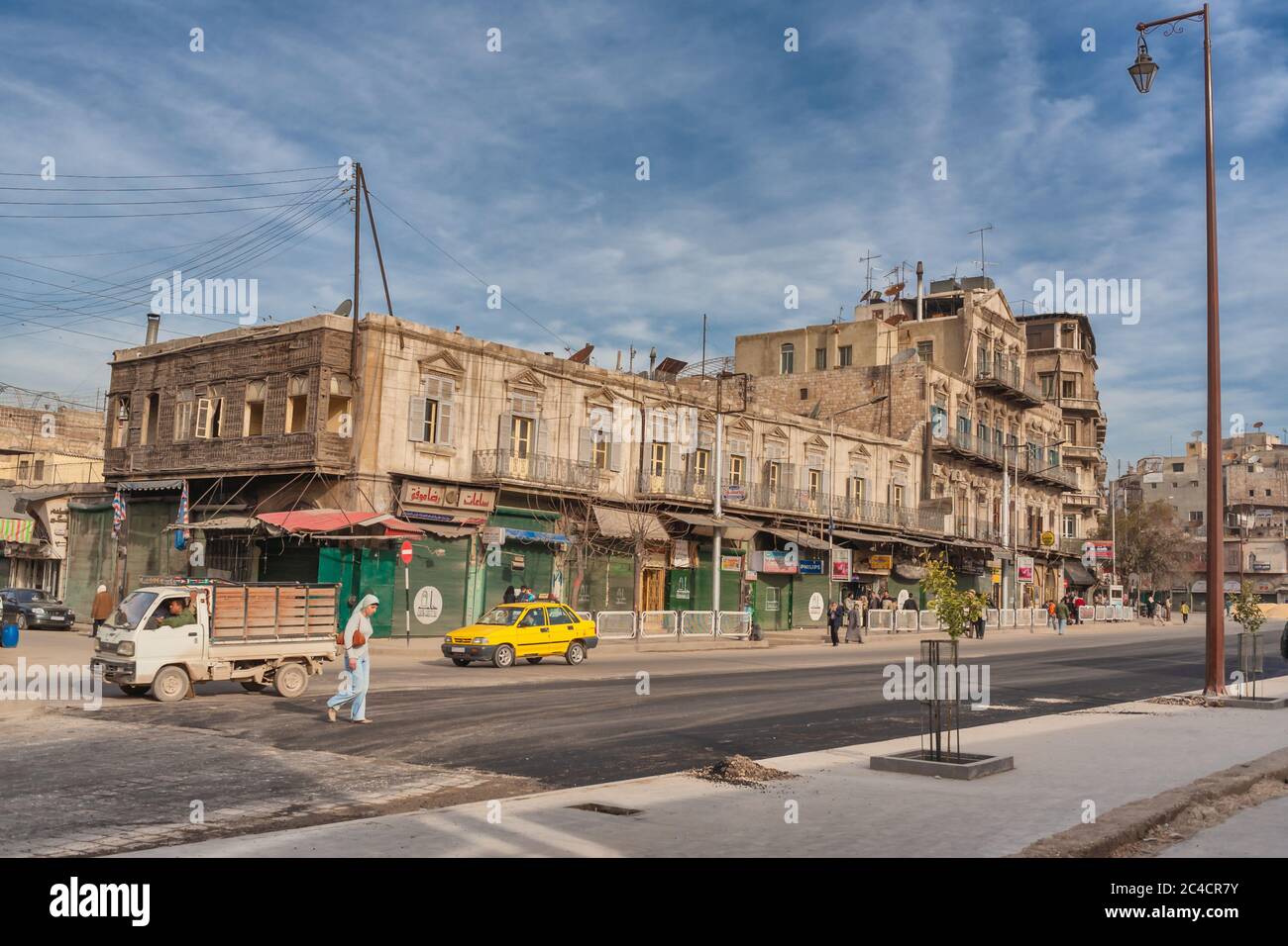 Street in old town, mosque, Aleppo, Syria Stock Photo - Alamy