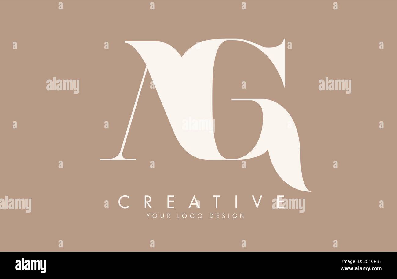 AG A G letters logo design with pastel colors. Vector Illustration with ...