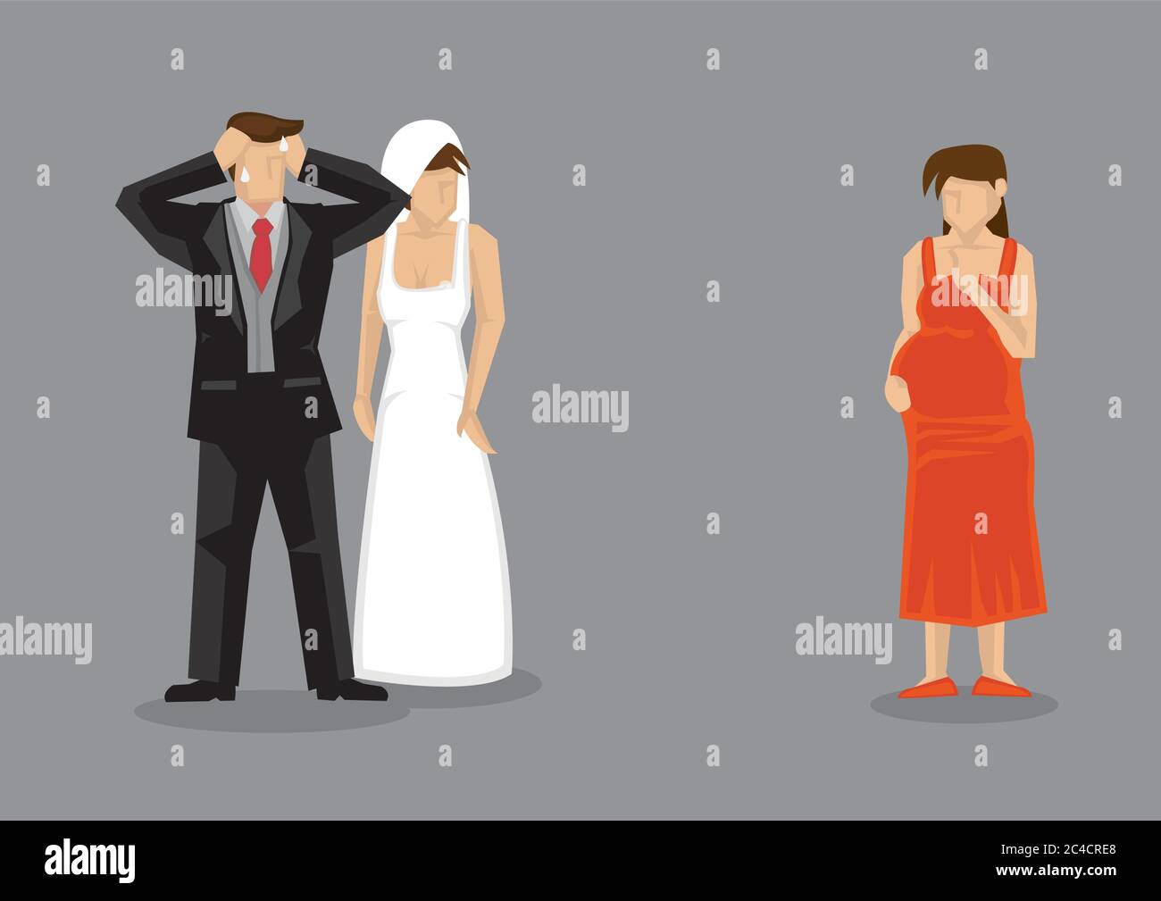 Feeling pregnancy Stock Vector Images - Alamy