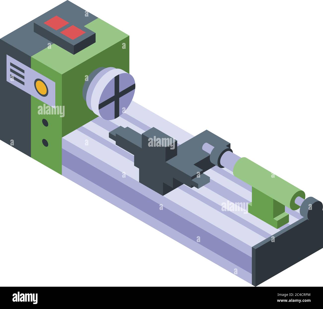 Automated lathe icon, isometric style Stock Vector Image & Art - Alamy