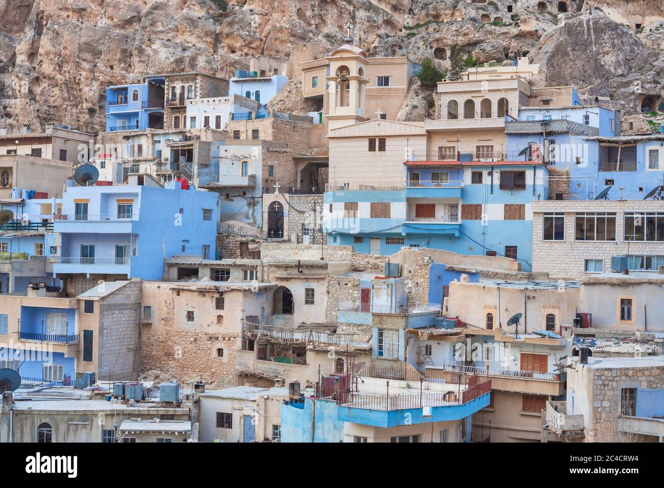 Maloula, Maalula, village with the monastery of Mar Sarkis, St. Sergius ...