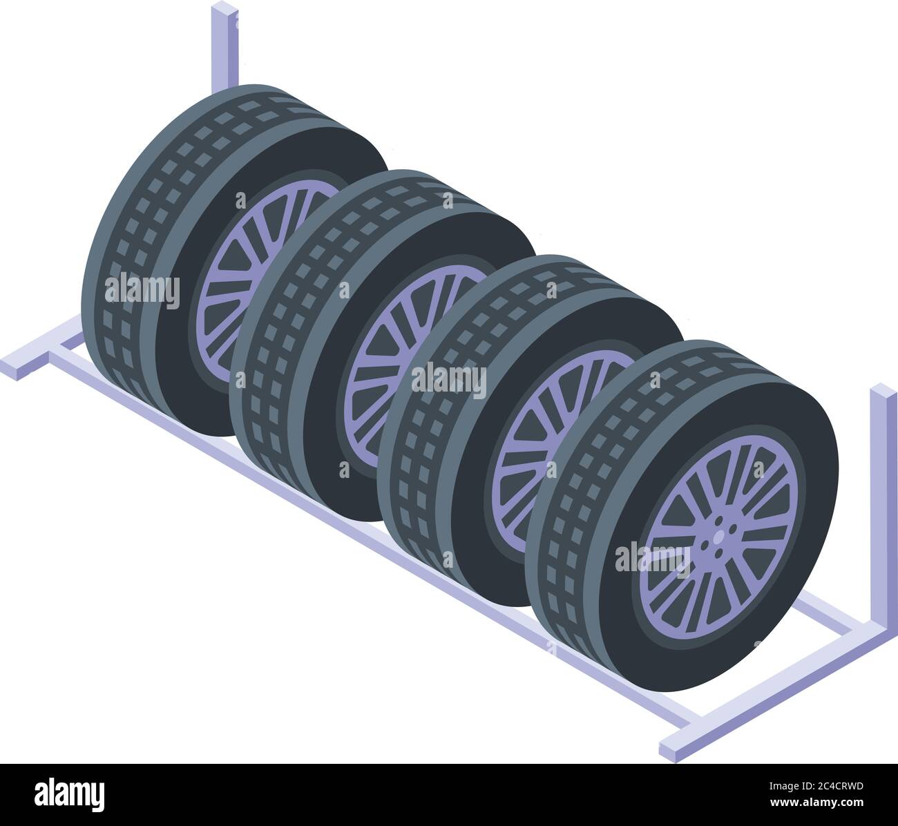 Stand car wheels icon, isometric style Stock Vector Image & Art - Alamy