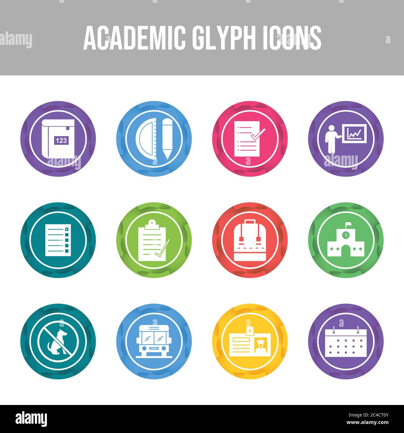 Beautiful Academic vector icon set Stock Vector Image & Art - Alamy