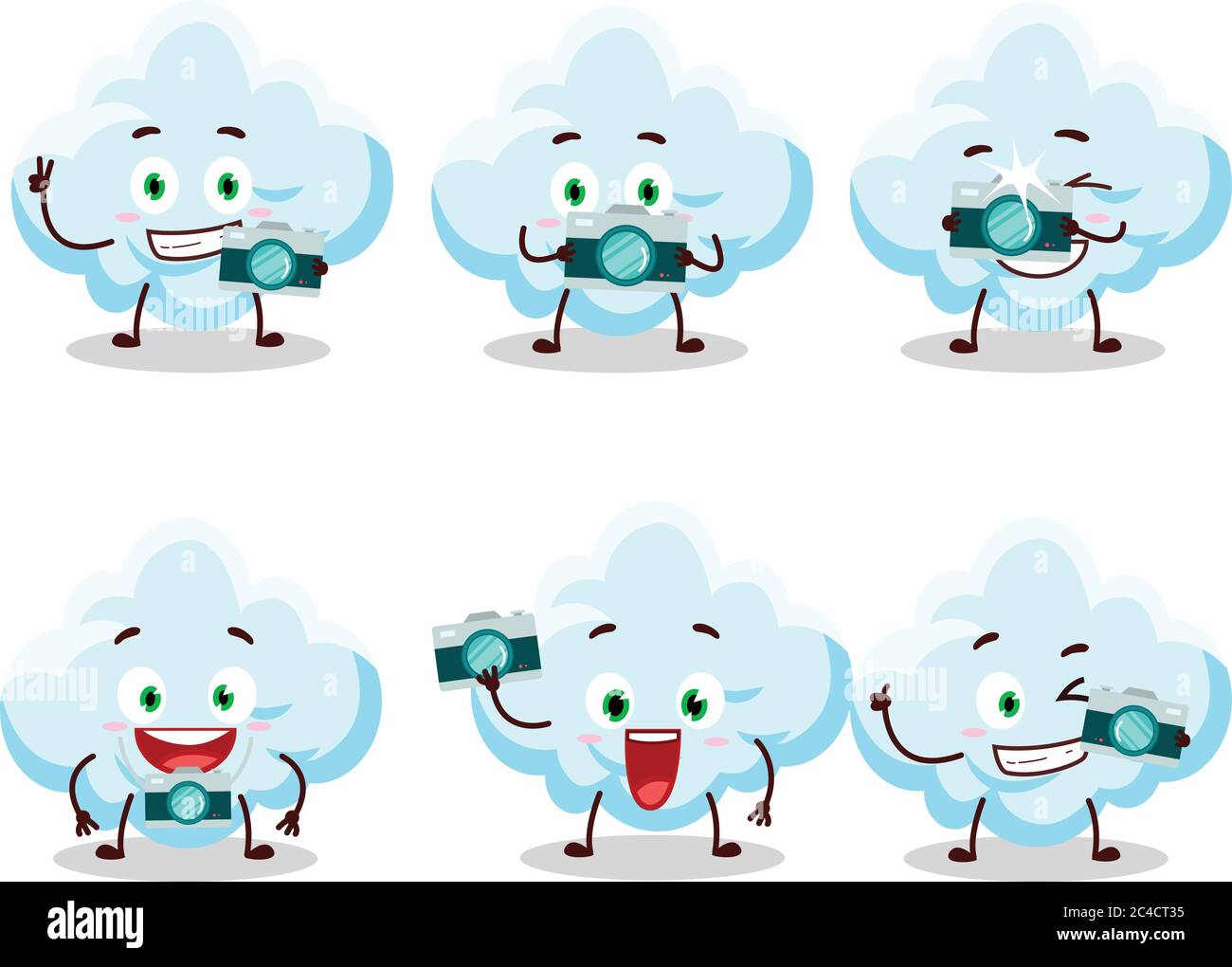Photographer profession emoticon with cloud cartoon character Stock ...