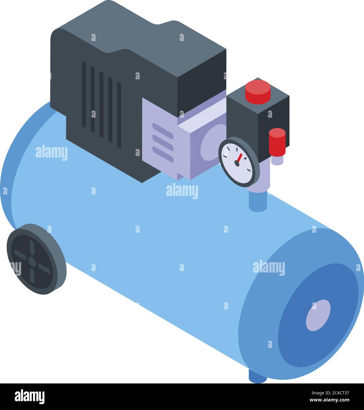 Electric air compressor icon, isometric style Stock Vector Image & Art ...
